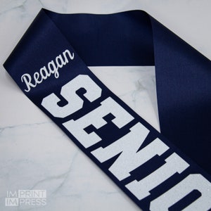 Custom Senior Sash | Personalized Senior Sash | Custom Graduation Sash ...