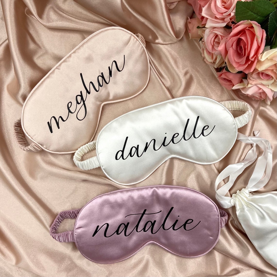 Custom Eye Mask Personalized Sleep Mask Custom Satin Eye | Etsy