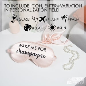 Custom Eye Mask | Personalized Sleep Mask | Wake Me for Brunch | Custom ...