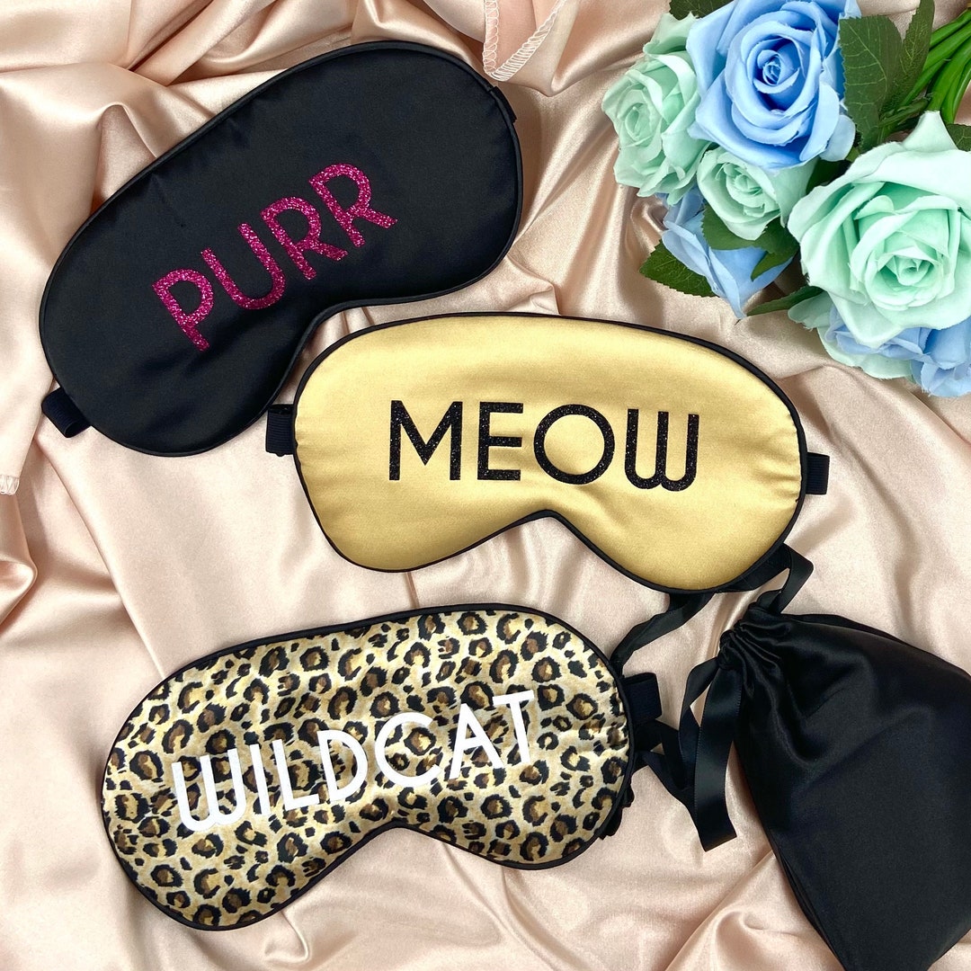 Custom Eye Mask Custom Satin Eye Mask Custom Text Mask - Etsy