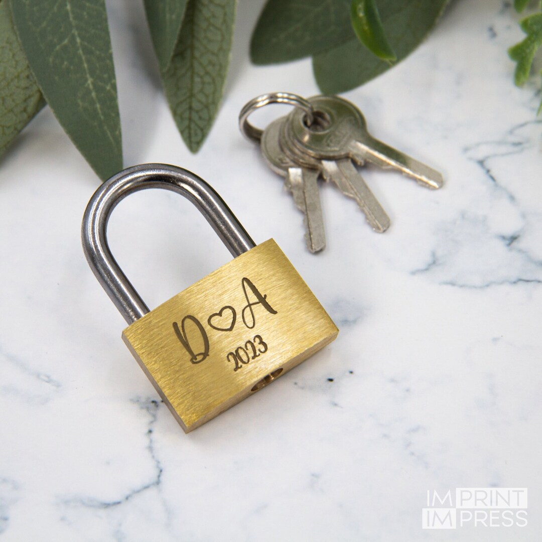 Custom Love Lock Personalized Valentines Lock Custom Message Engraved ...