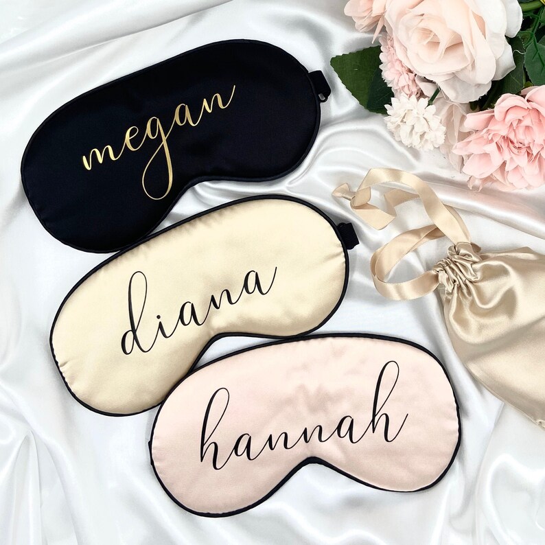 Custom Eye Mask Personalized Sleep Mask Custom Satin Eye | Etsy