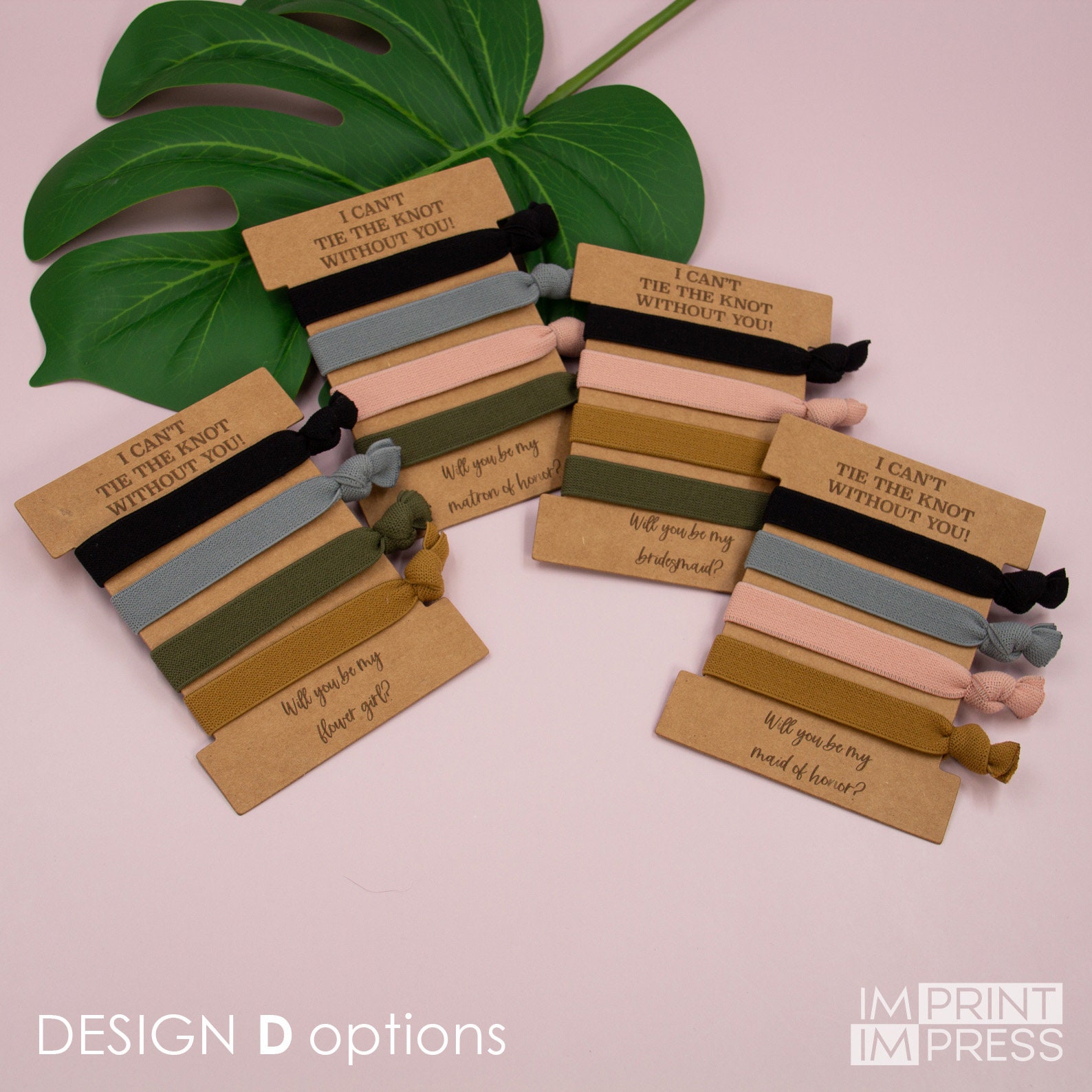 Custom Hair Tie Card Tie the Knot Card Bridesmaid Proposal | Etsy