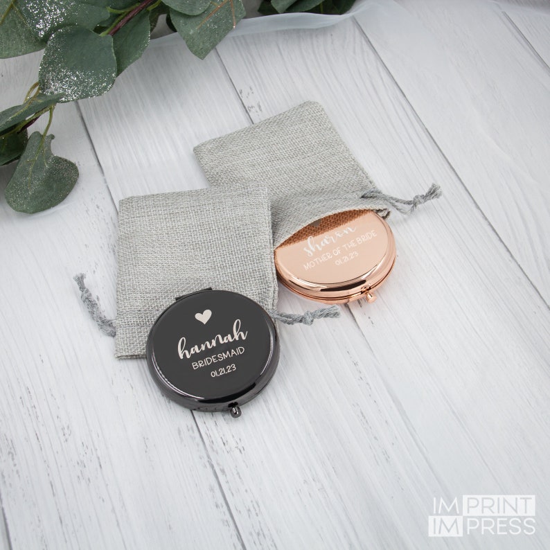 Personalized Compact Mirror Bridal Party Mirrors Custom - Etsy