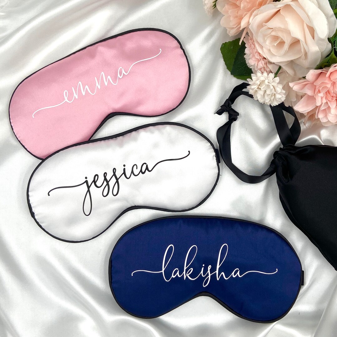 Custom Eye Mask Personalized Sleep Mask Custom Satin Eye - Etsy