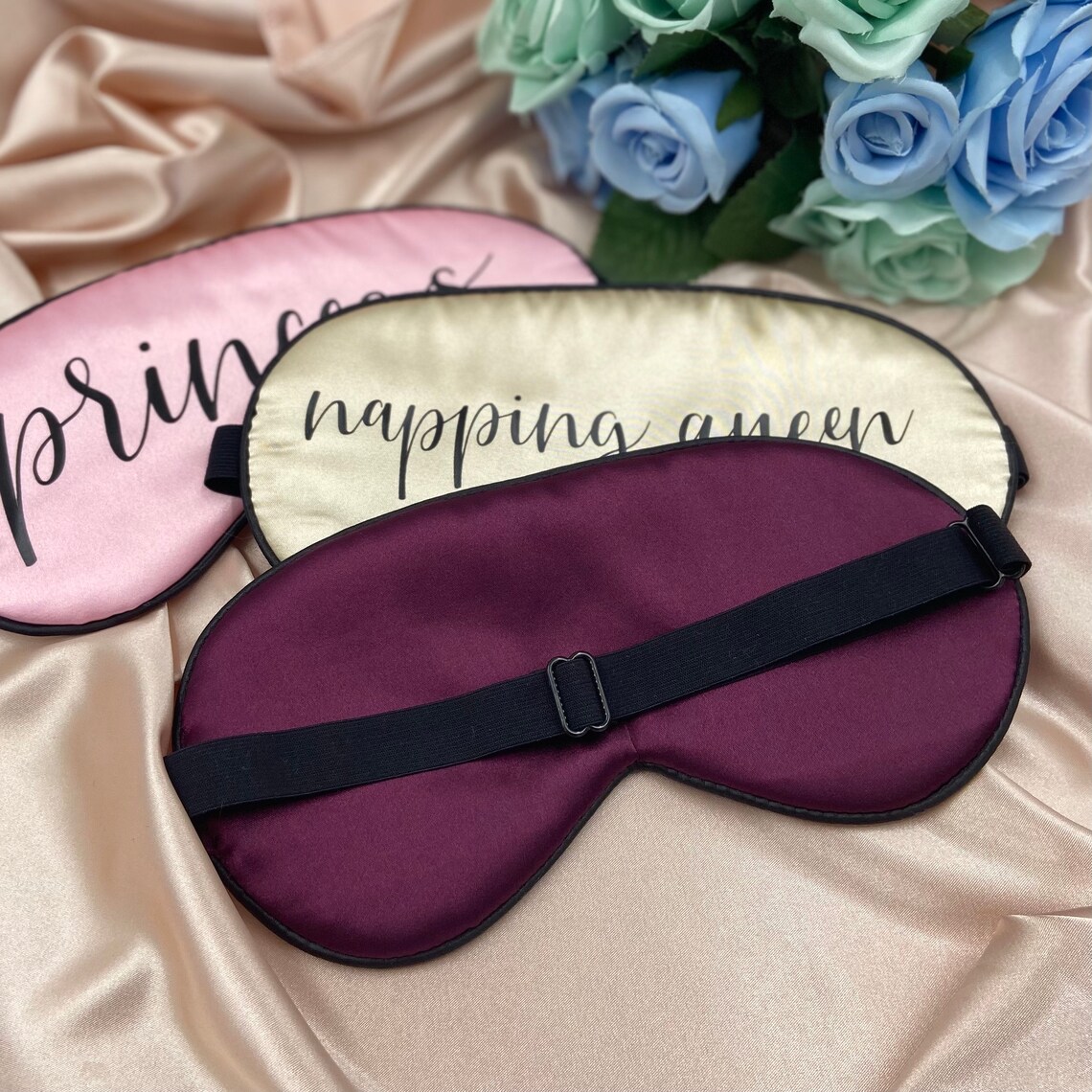 Custom Eye Mask Personalized Sleep Mask Custom Satin Eye | Etsy