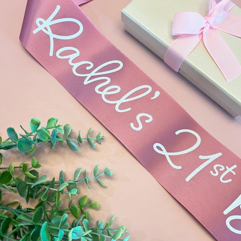 Custom Birthday Sash | Personalized Birthday Sash | 21st Birthday Sash ...