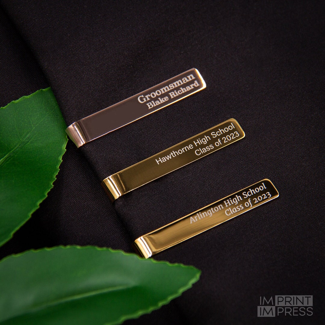 Personalized Tie Bar | Custom Message Tie Bar | Best Man Engraved Gift ...