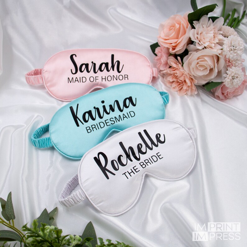 Custom Eye Mask Bridal Party Sleeping Mask Personalized - Etsy