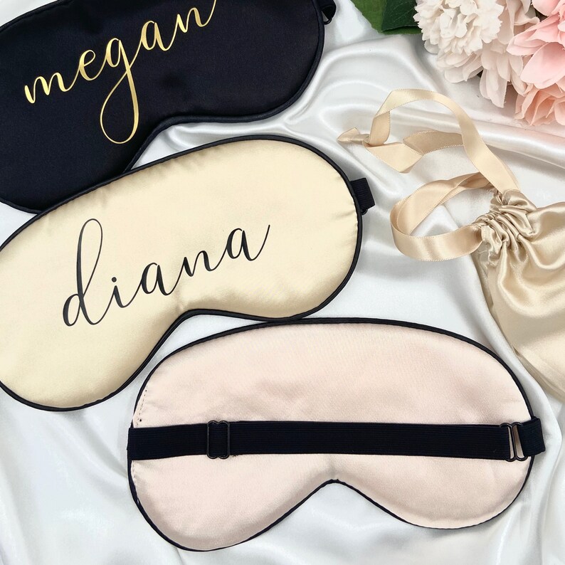 Custom Eye Mask Personalized Sleep Mask Custom Satin Eye Etsy