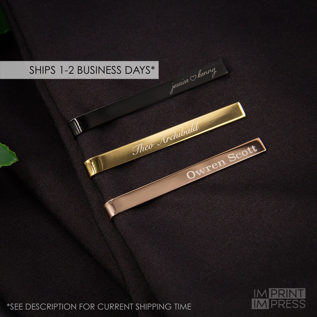 Personalized Tie Bar | Custom Father's Day Gift | Wedding Gift for Him ...