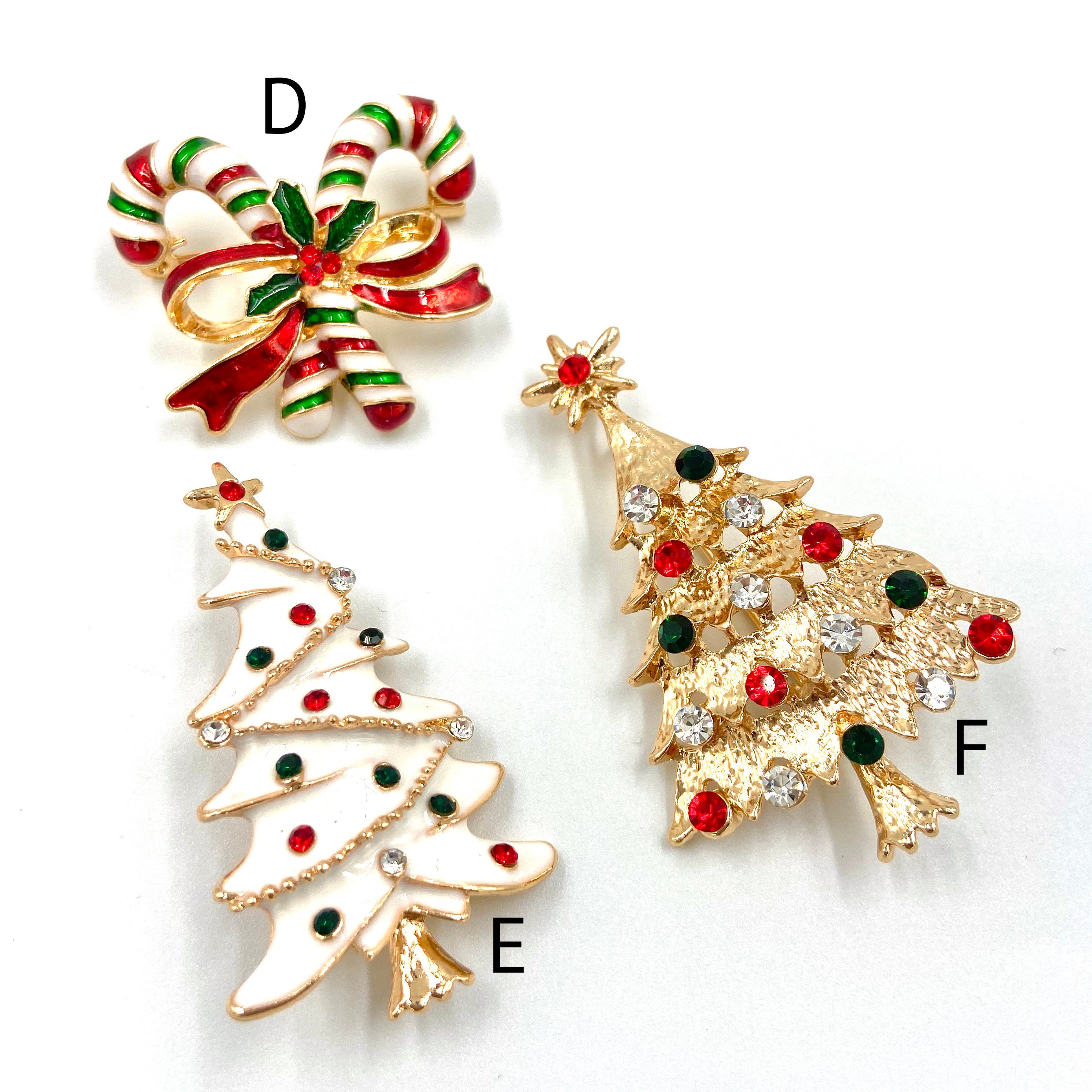Christmas Rhinestone Safety Pin - Etsy