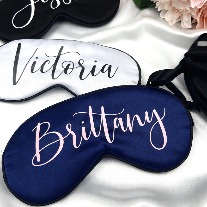 Custom Eye Mask Personalized Sleep Mask Custom Satin Eye Etsy