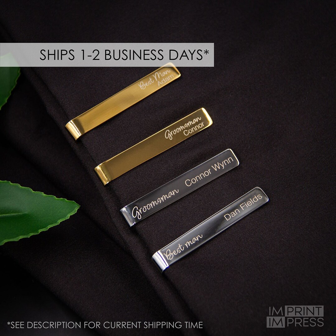 Personalized Tie Bar Custom Groomsman Gift Wedding Gift - Etsy