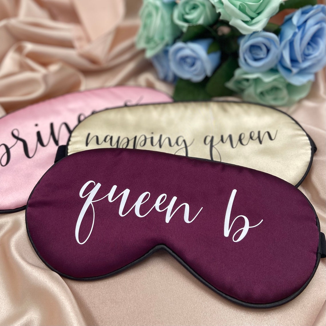 Custom Eye Mask Personalized Sleep Mask Custom Satin Eye | Etsy