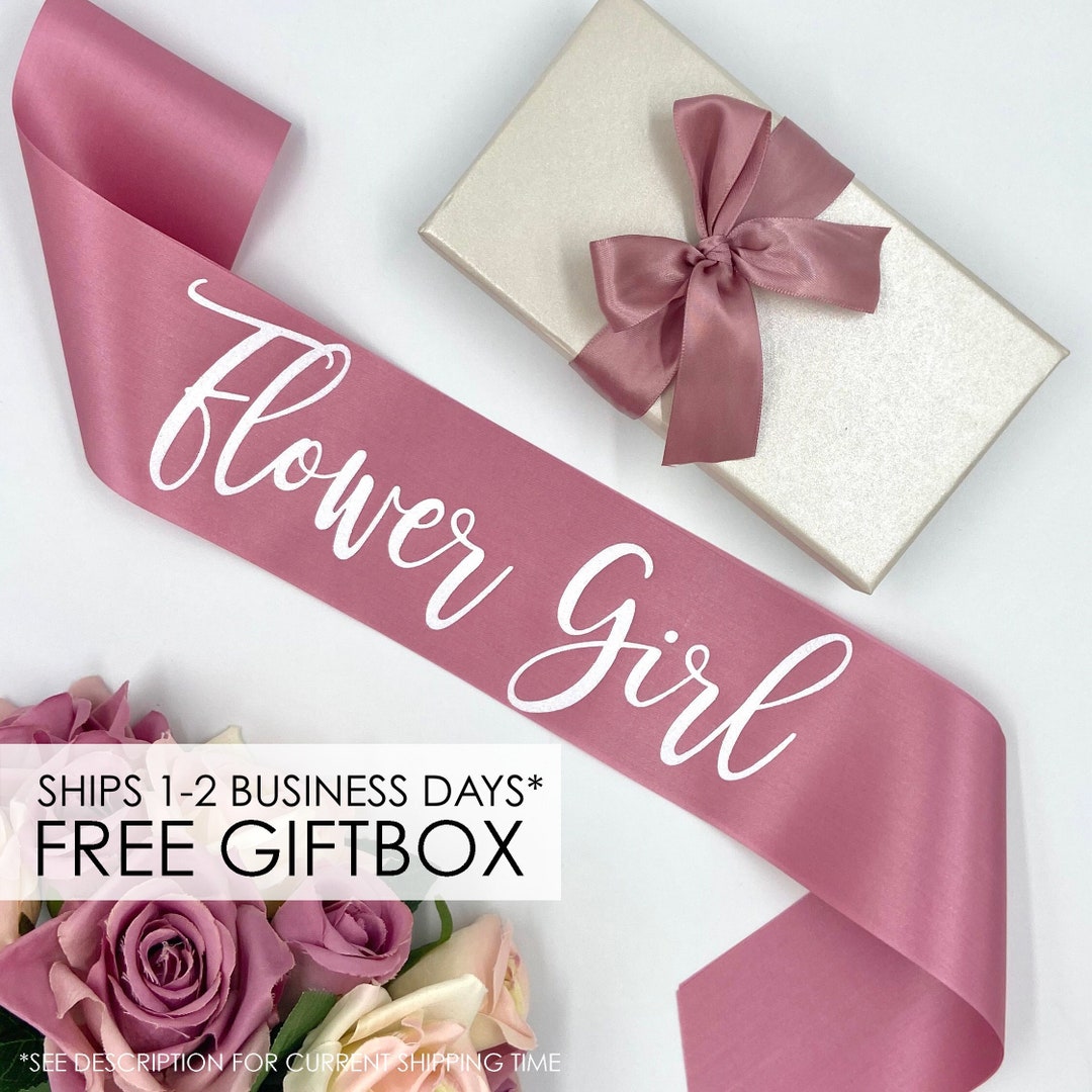 Custom Flower Girl Sash Personalized Flower Girl Sash - Etsy