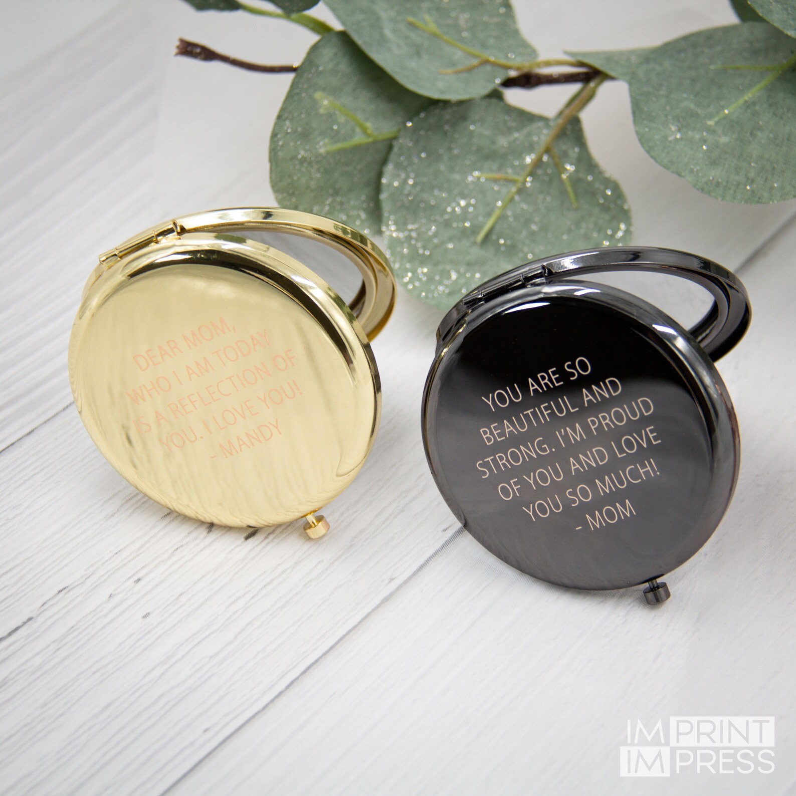 Personalized Compact Mirror Birth Month Flower Mirror - Etsy