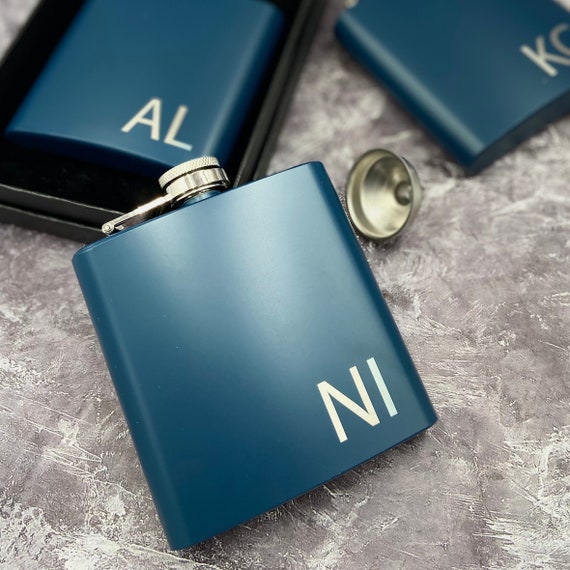 Laser Engraved Flask Engraved Mens Flask Personalized Mens | Etsy