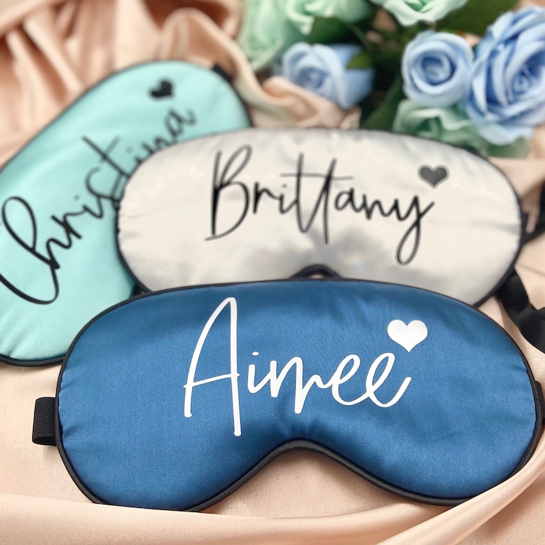 Custom Eye Mask Personalized Sleep Mask Custom Satin Eye | Etsy