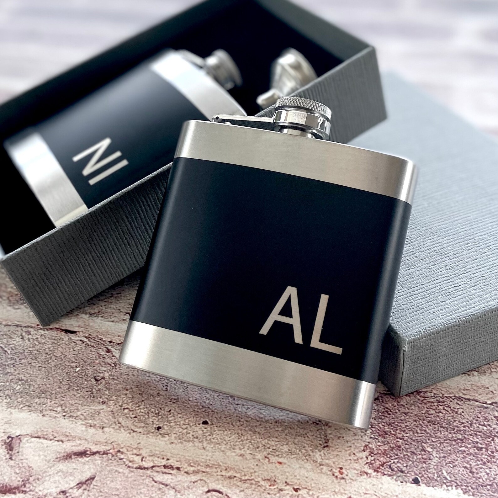 Laser Engraved Flask Engraved Mens Flask Personalized Mens | Etsy