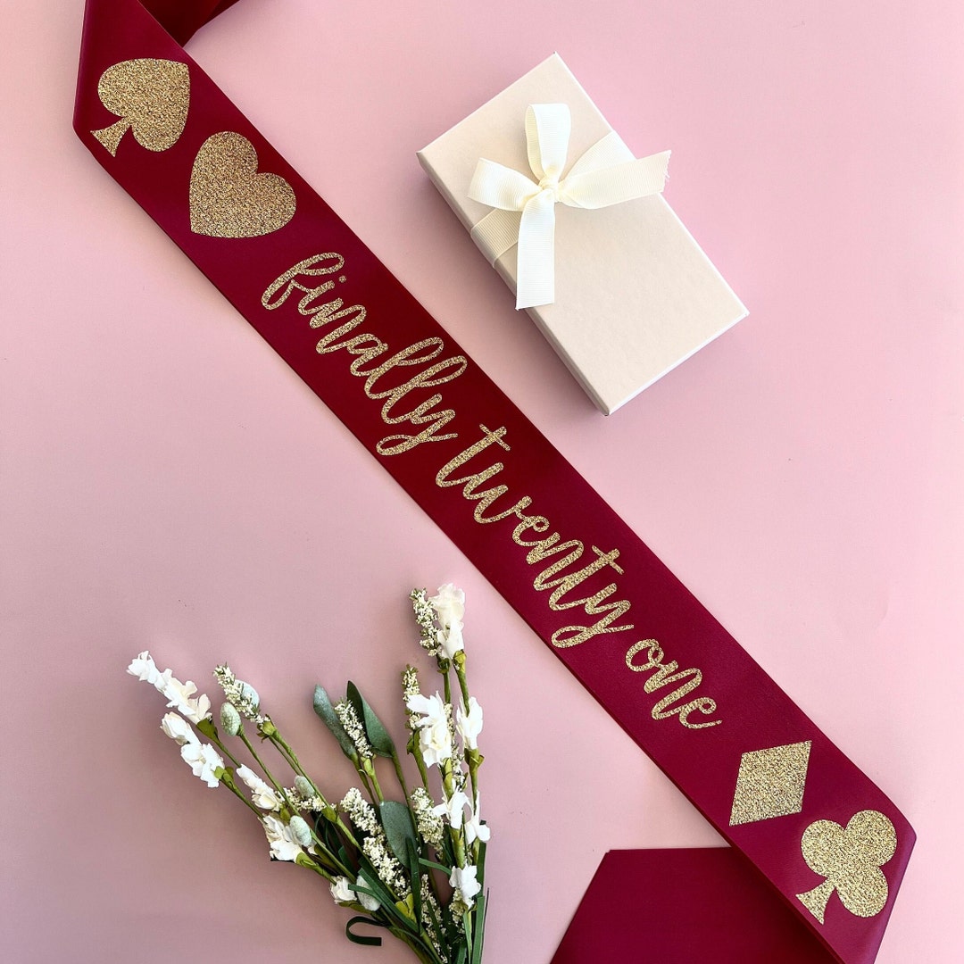 Vegas Birthday Sash | Personalized Birthday Sash | 21st Birthday Sash ...