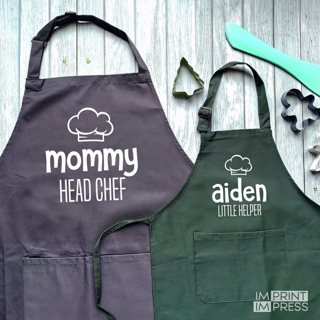 Parent and Child Size Apron | Single Kid Apron | Head Chef Little ...