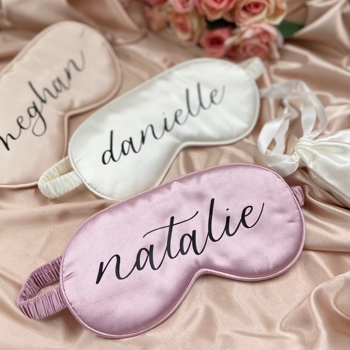 Custom Eye Mask Personalized Sleep Mask Custom Satin Eye Etsy