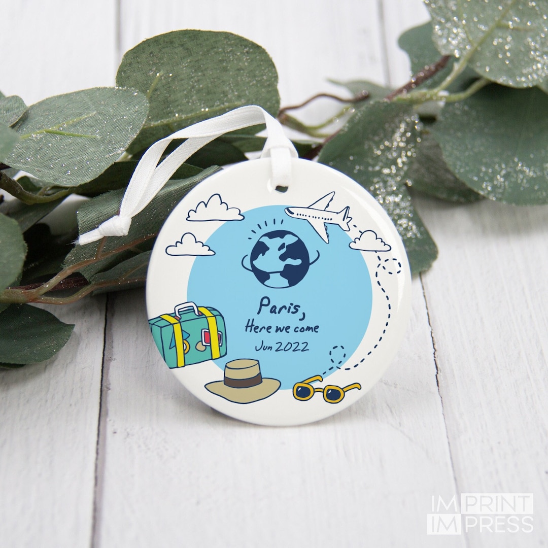 Custom Travel Ornament | Personalized Traveling Gift | City Holiday ...