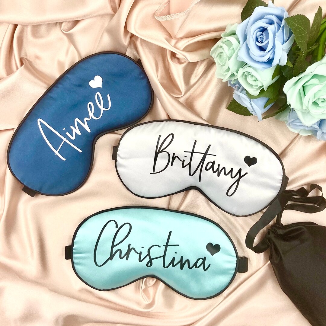 Custom Eye Mask Personalized Sleep Mask Custom Satin Eye - Etsy