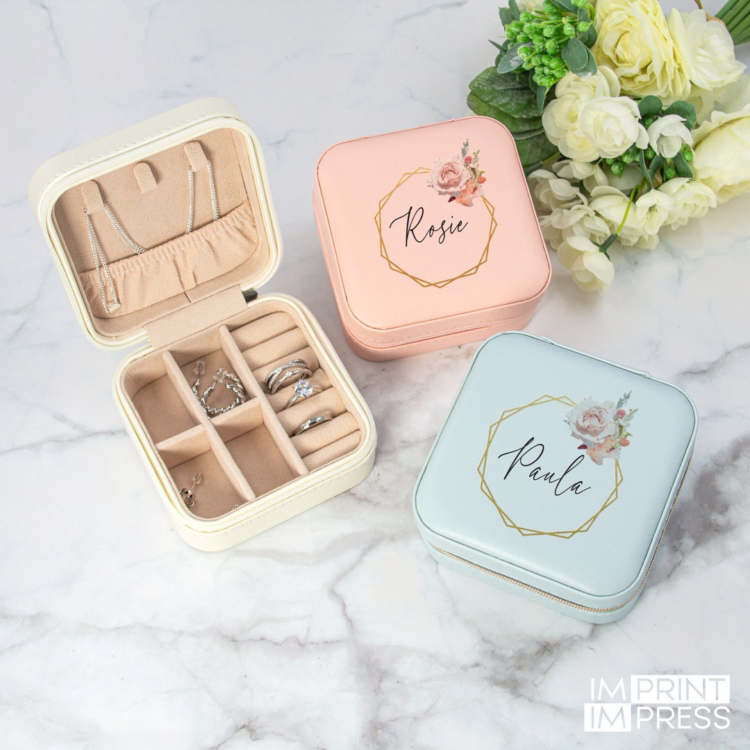 Custom Flower Jewelry Box | Personalized Flower Jewelry Organizer ...