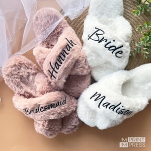 Custom Bride Slippers | Personalized Soft House Slippers | Bachelorette ...