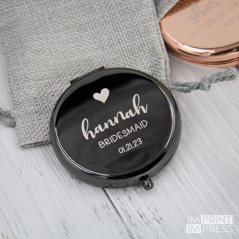 Personalized Compact Mirror Bridal Party Mirrors Custom - Etsy
