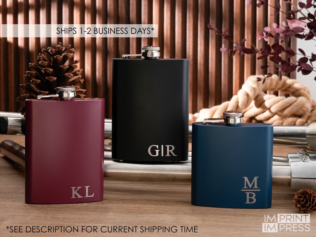 Laser Engraved Flask Engraved Mens Flask Personalized Mens Flask Custom ...