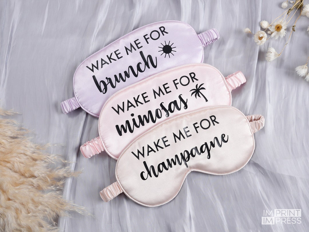 Custom Eye Mask | Personalized Sleep Mask | Wake Me for Brunch | Custom ...