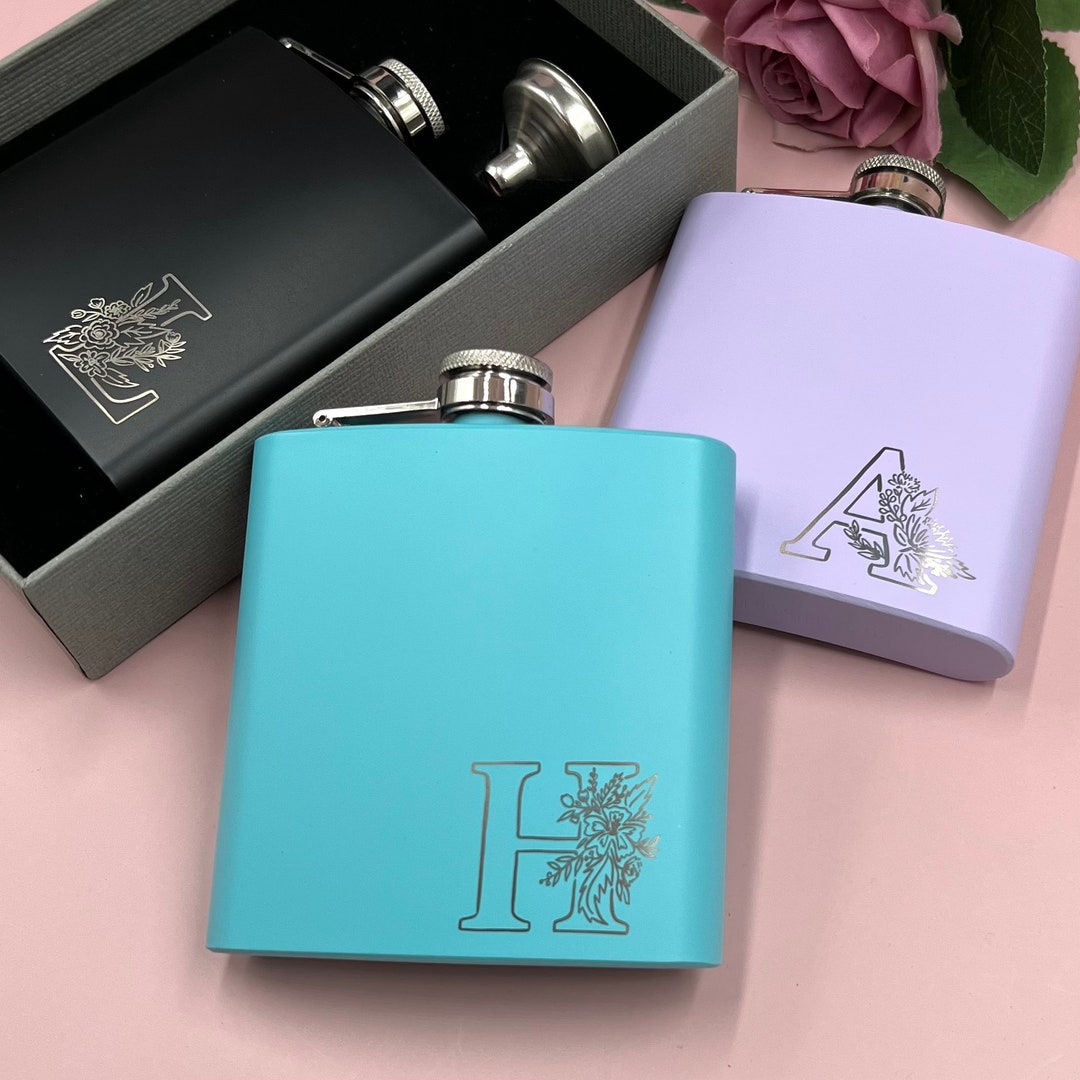 Custom Initial Flask Laser Engraved Flask Personalized - Etsy