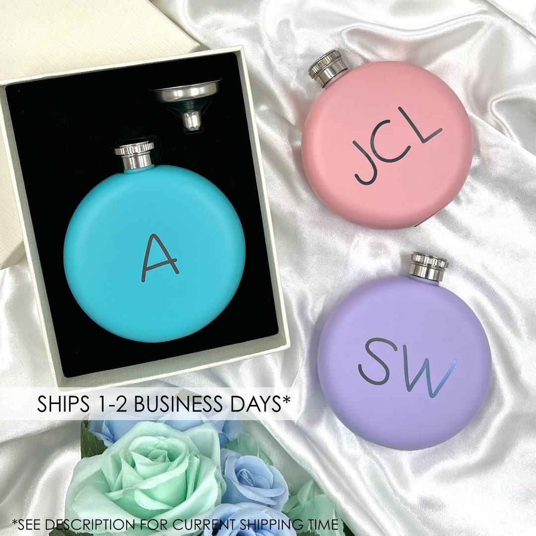 Custom Women's Flask Initials | Personalized Women's Flask | Engraved ...