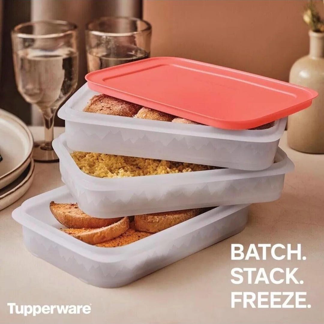 Tupperware Freezer Mates PLUS Stackable Set Prep, Stack, Freeze New - Etsy