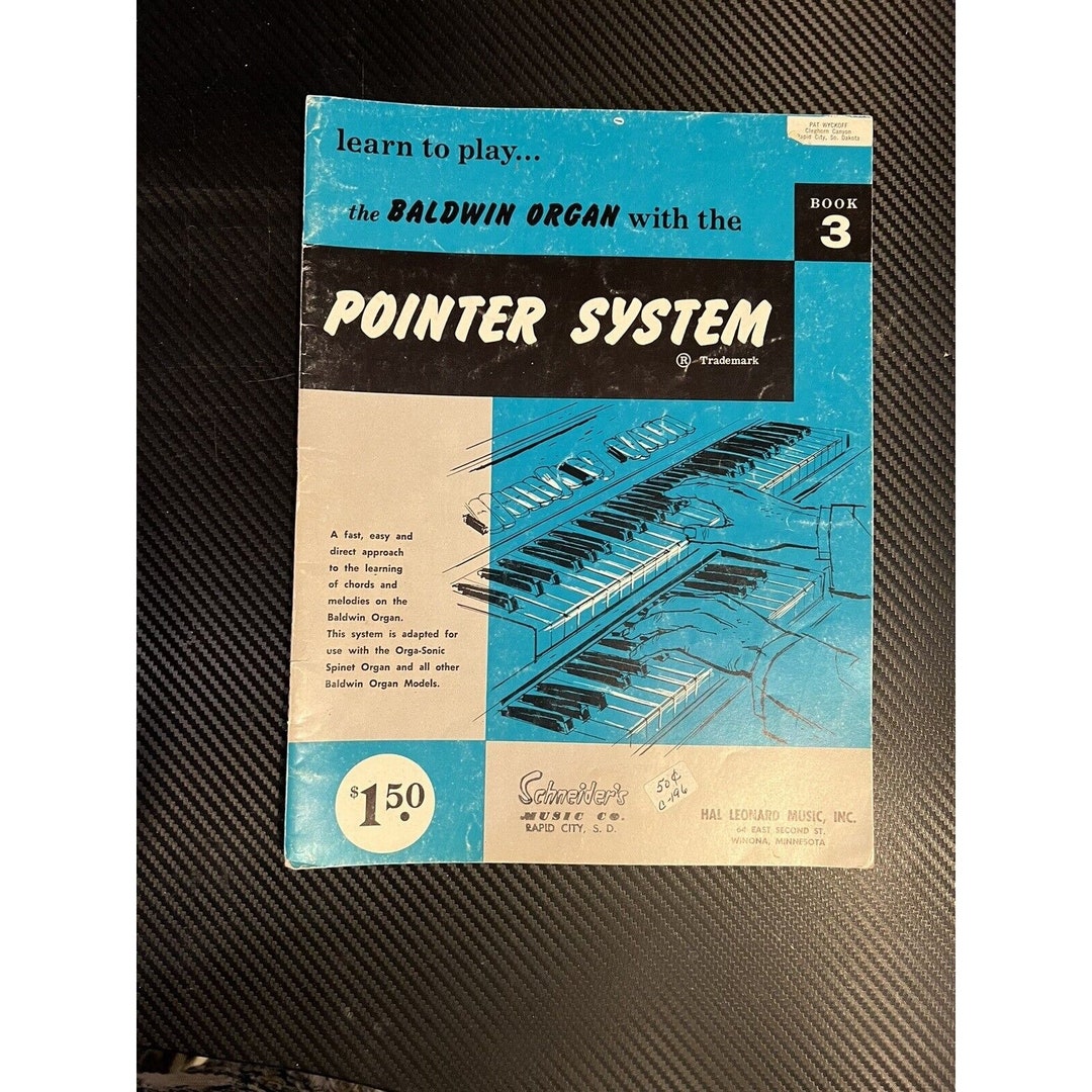 Songbook Baldwin Organ With the Pointer System Book 3 Vintage 1963 - Etsy