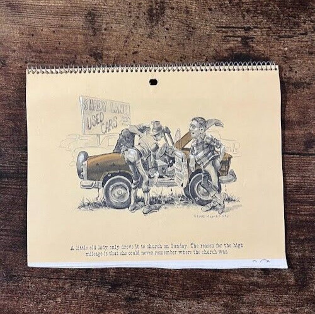 Vintage Old Cowboy Western Humor Funny Calendar Pages - Etsy