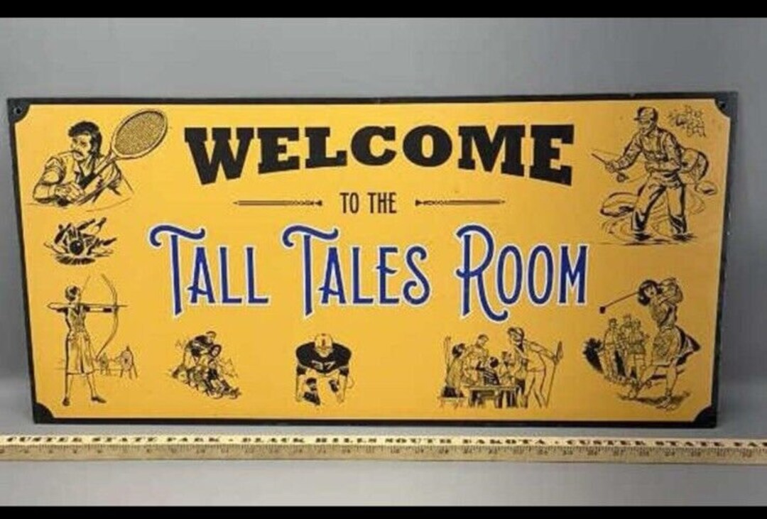 Large Metal Sign Welcome to the Tall Tales Room 30x14 Heavy - Etsy