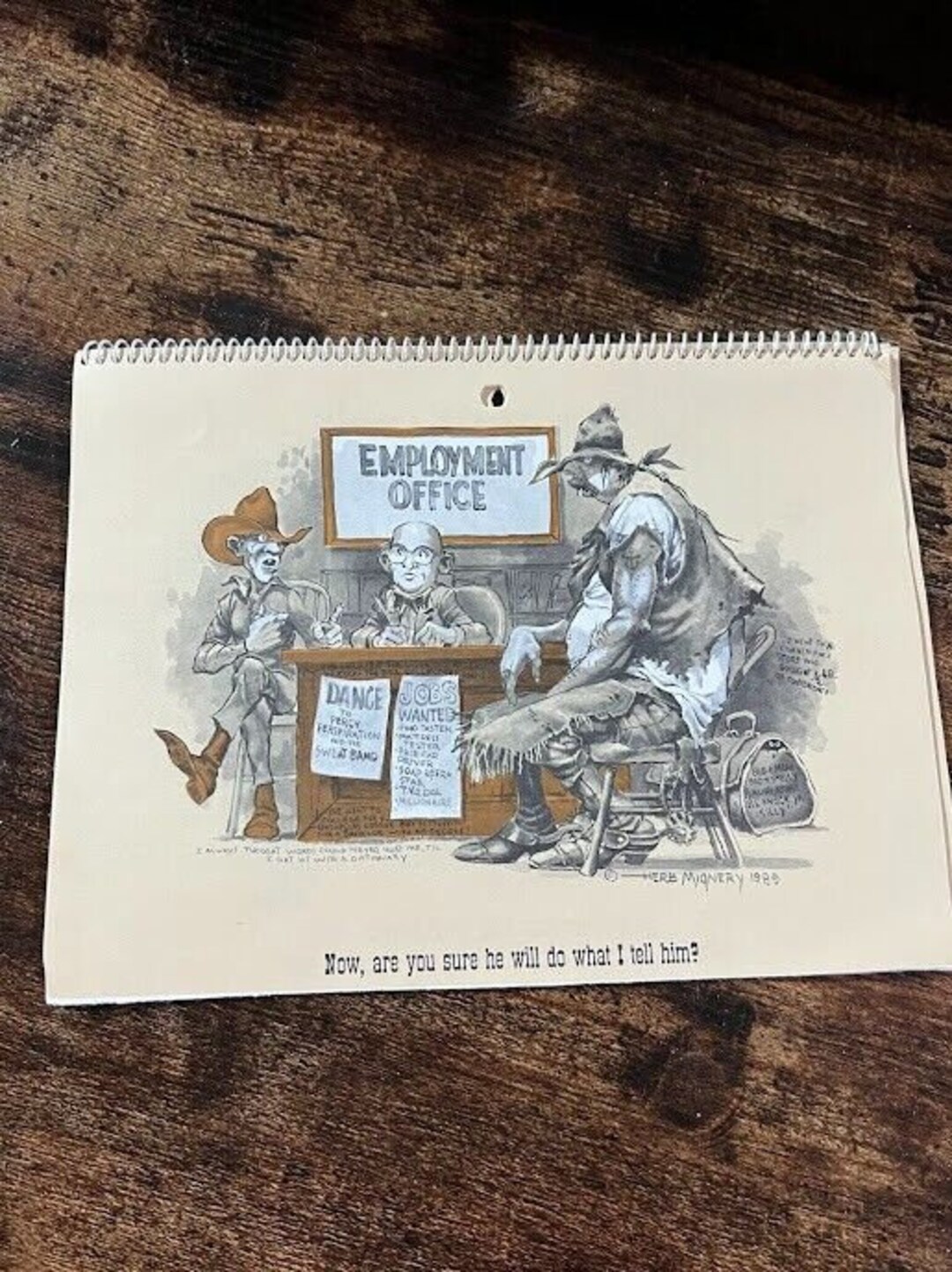 Vintage Old Cowboy Western Humor Funny Calendar Pages - Etsy