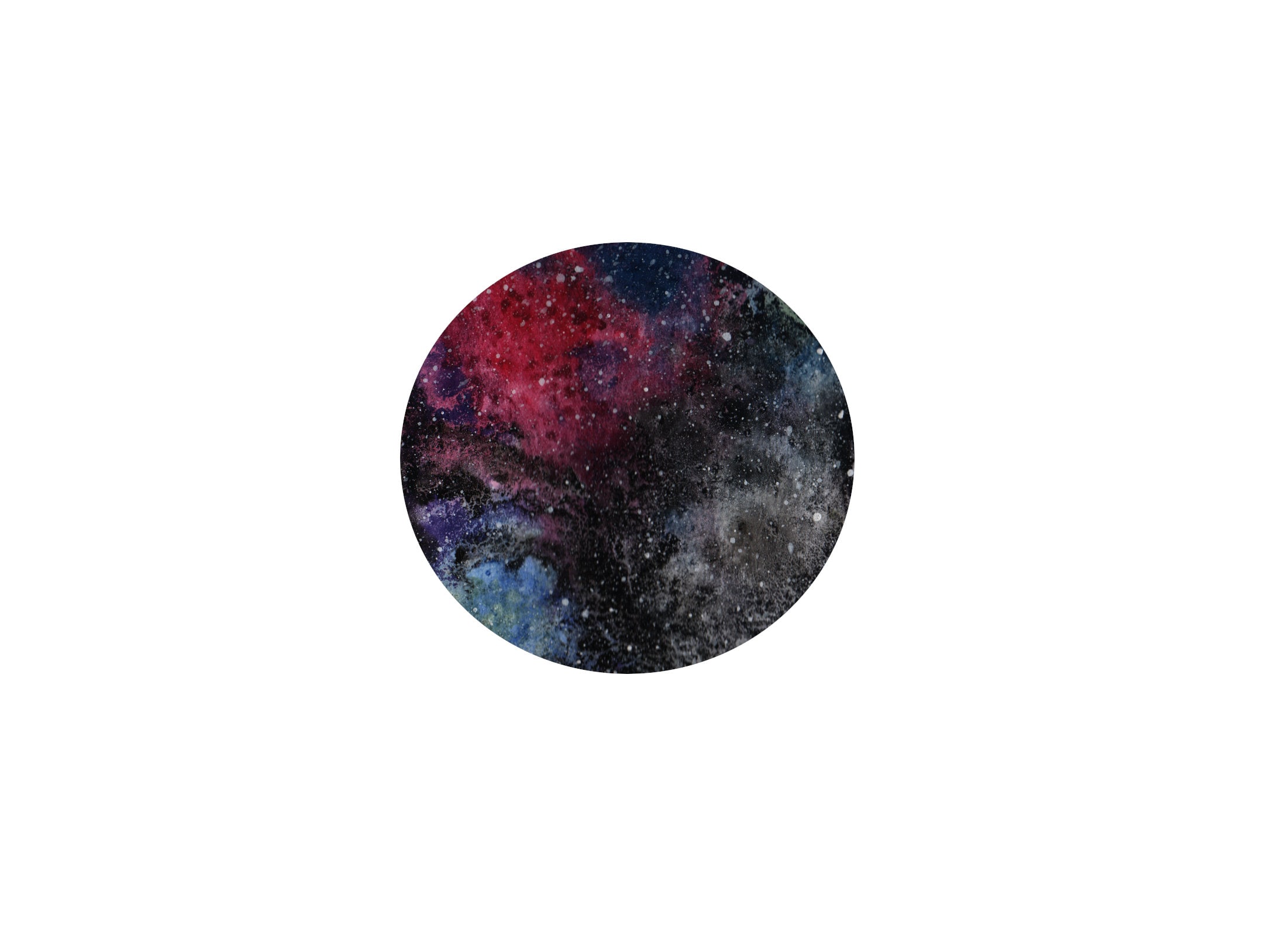Watercolor Galaxy Background Circles-space-zodiac-night Sky-nasa-nebula ...