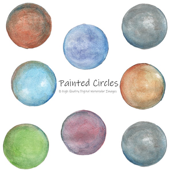 Watercolor Circles - Etsy