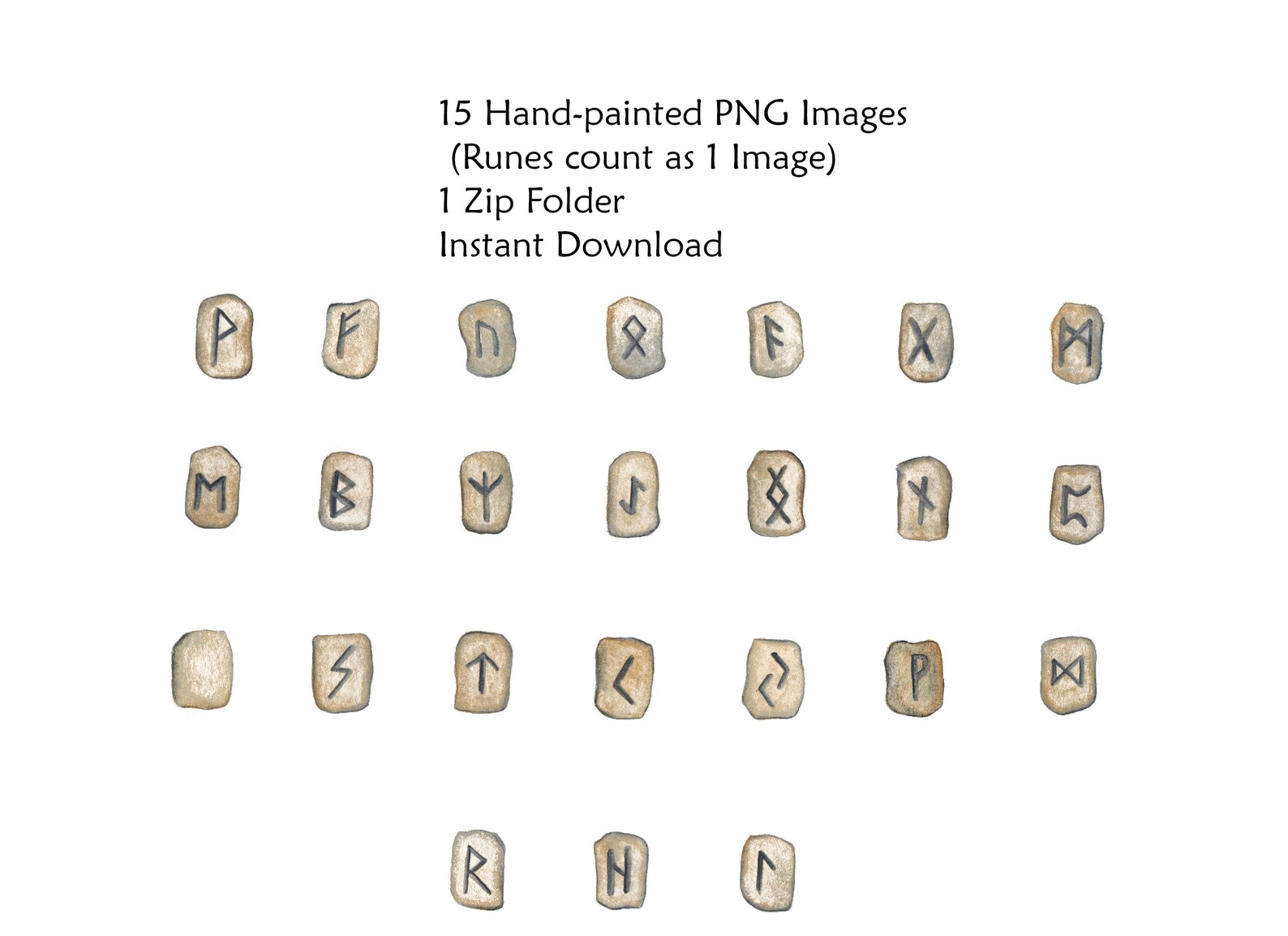 Watercolor Viking Clipart PNG Images-runes-thor Hammer-longboat-dragon ...