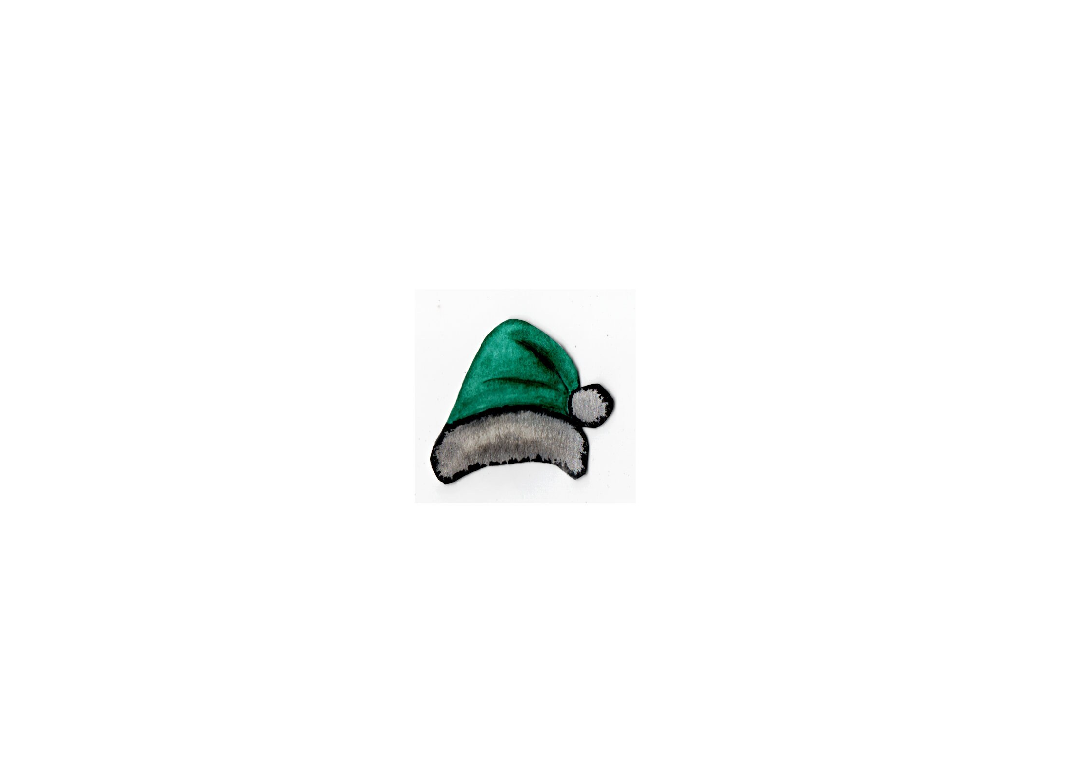Green Santa Hat Clipart-watercolor Santa Hats-green-elf Hat-christmas ...