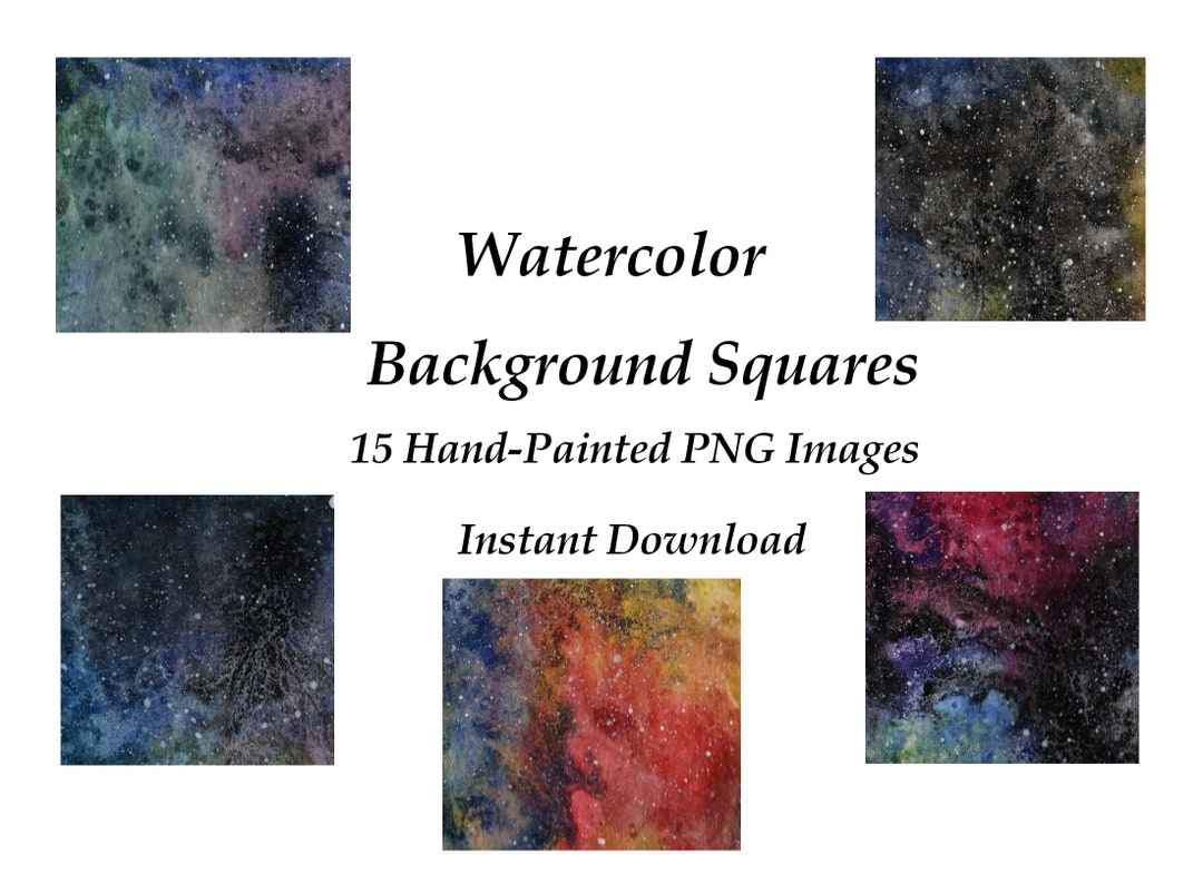 Watercolor Galaxy Background Squares-zodiac-celestial-space-nasa-starry ...