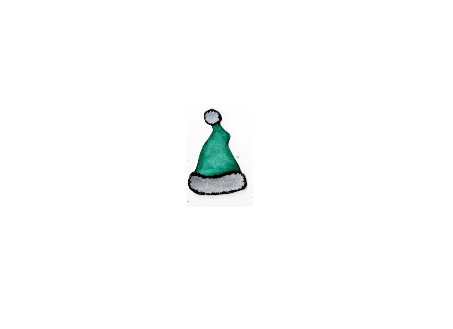 Green Santa Hat Clipart-watercolor Santa Hats-green-elf Hat-christmas ...