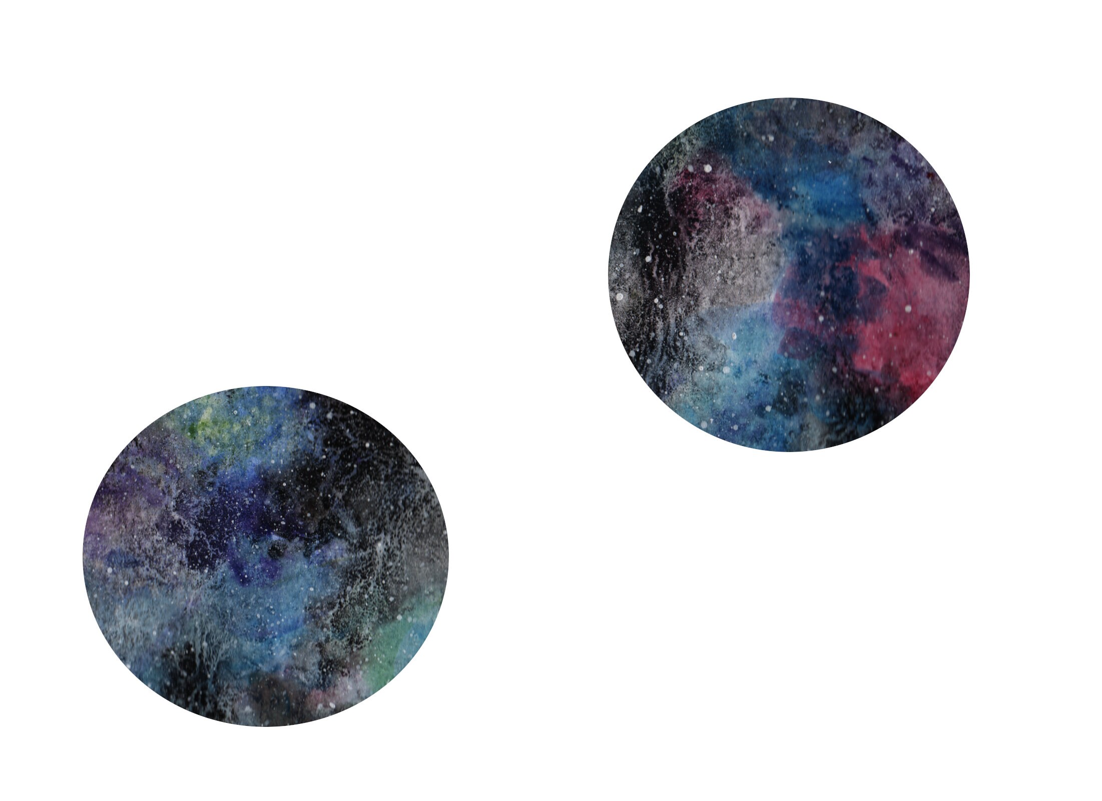 Watercolor Galaxy Background Circles-space-zodiac-night Sky-nasa-nebula ...