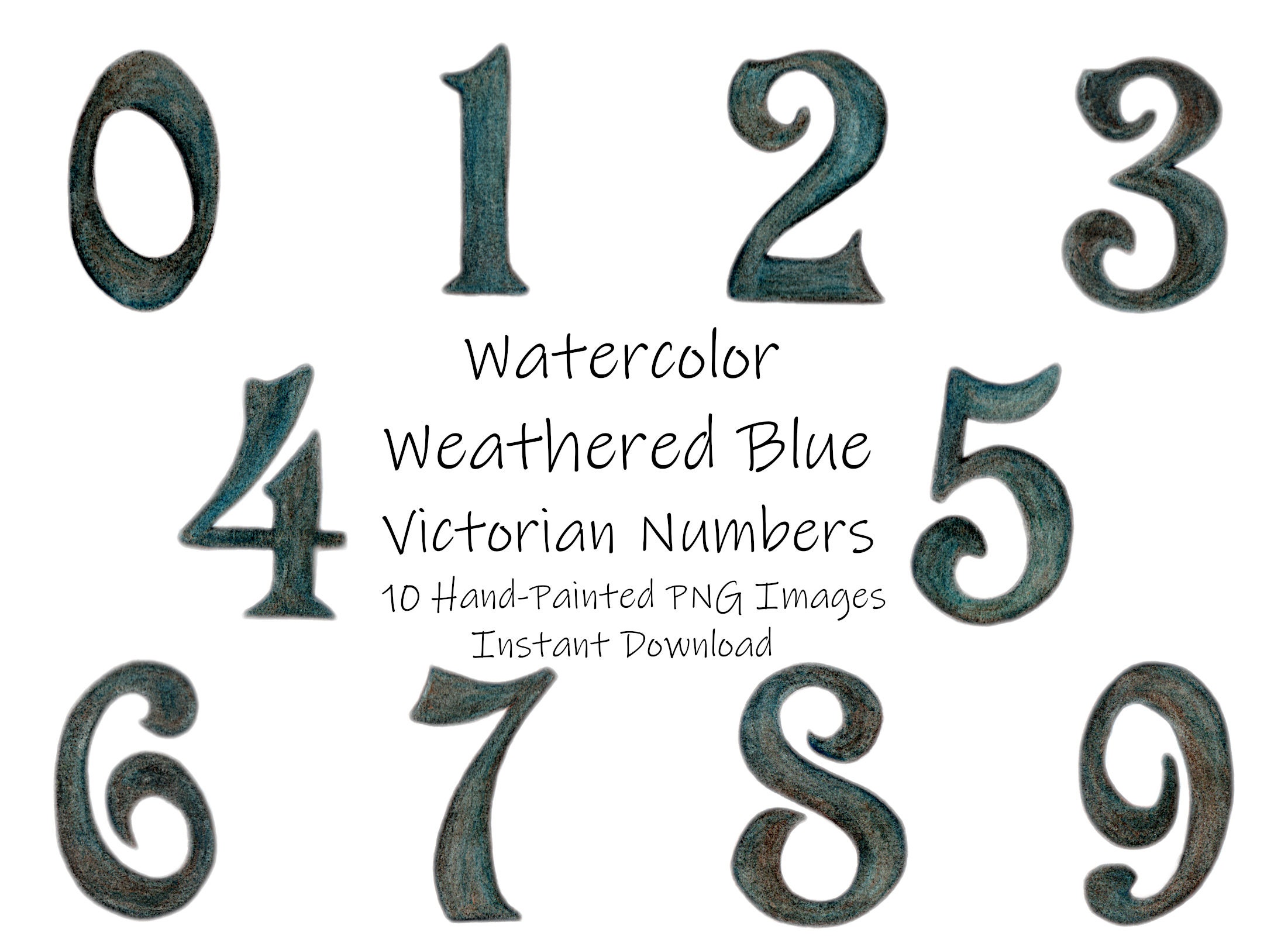 Victorian Font Numbers