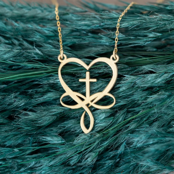 Infinity Cross Necklace - Etsy